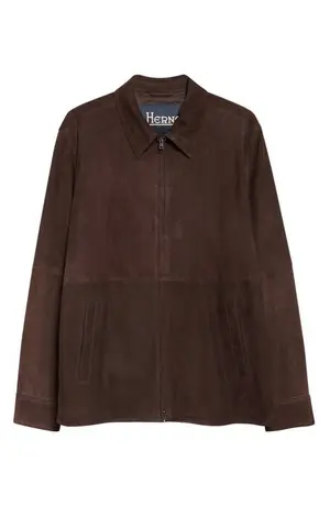 Herno Suede Zip-up Jacket
