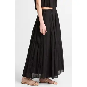Vince Crinkled Maxi Skirt - Black