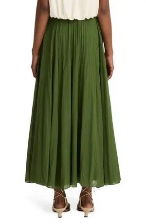 Vince Crinkled Maxi Skirt - Herb