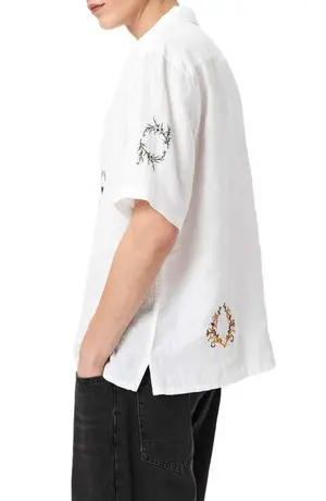 ALLSAINTS Deck Embroidered Camp Shirt