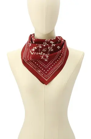 ALLSAINTS Fleur De Lis Bandana - Raspberry