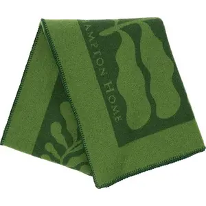 PRINCE OF SCOTS Southampton Home Merino Wool Fleece Throw - Leaf
