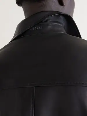 Versace Leather Blouson Jacket