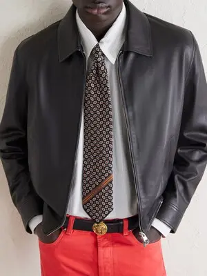 Versace Leather Blouson Jacket