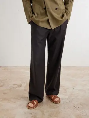Mr P. Leather Crossover Sandals