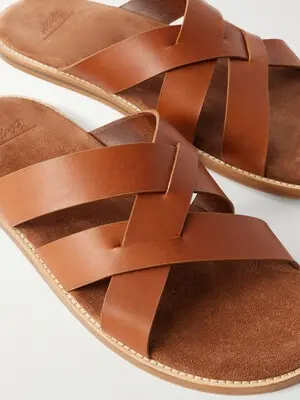 Mr P. Leather Crossover Sandals