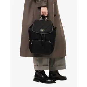Burberry Horseshoe Drawstring Woven Backpack