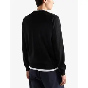 Prada Superfine Wool Crew-neck Jumper - Black