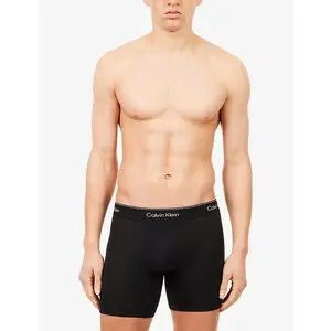 Calvin Klein Icon Pack Of Three Stretch-cotton Boxer Briefs
