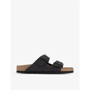 BIRKENSTOCK Arizona Double-strap Leather Sandals - Black