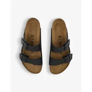 BIRKENSTOCK Arizona Double-strap Leather Sandals - Black
