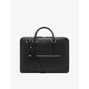 Smythson Ludlow Large Leather Briefcase - Black