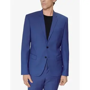 The Kooples Single-breasted Notch-lapel Wool Blazer - Blue