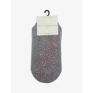 Falke Cuddle Pads Cotton And Wool-blend Socks - Silver
