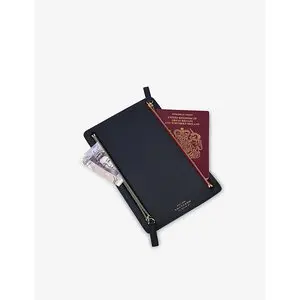 Smythson Panama Multi-zip Leather Case - Navy