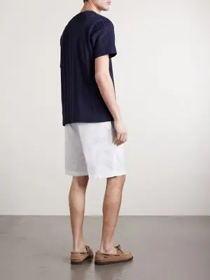 Mr P. Textured Organic Cotton T-shirt - Blue