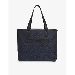 Smythson Monogram Canvas Tote Bag