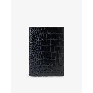 Smythson Mara Textured-leather Passport Holder Navy