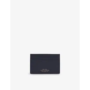 Smythson Panama Leather Card Holder - Navy