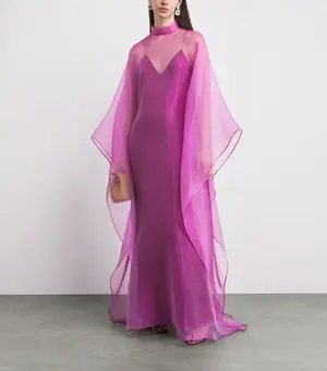 TALLER MARMO Organza Sphinx Maxi Kaftan