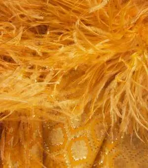 TALLER MARMO Sequin Tulle Casta Diva Opulence Gown - Orange