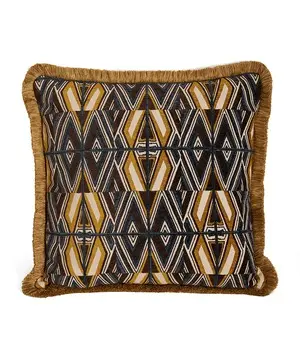 SOHO HOME Jacquard Aspen Square Cushion - Yellow