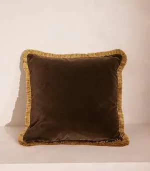 SOHO HOME Jacquard Aspen Square Cushion - Yellow