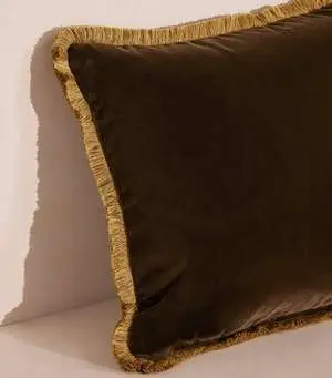 SOHO HOME Jacquard Aspen Square Cushion - Yellow