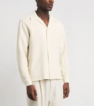 Sandro Textured Long-sleeve Shirt - Beige