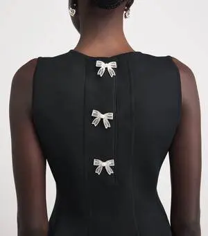 Maje Bow-detail Mini Dress - Black