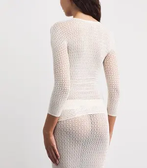 Wolford Net Daisy Top - Ivory
