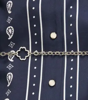 Maje Printed Belted Shirt
