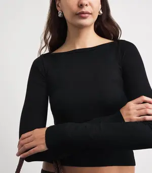 Eterne Boat-neck Long-sleeve T-shirt
