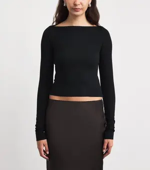 Eterne Boat-neck Long-sleeve T-shirt