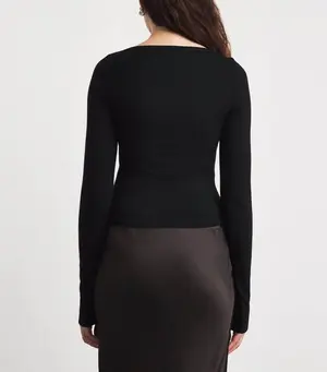 Eterne Boat-neck Long-sleeve T-shirt