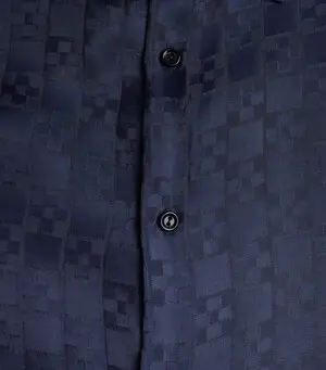 Sandro Jacquard Cross Short-sleeve Shirt - Blue
