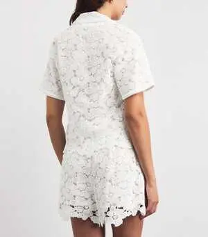 Simkhai Lace Camp Shirt