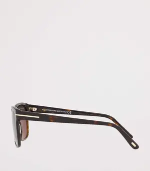 TOM FORD Tortoiseshell Rectangle Sunglasses - Brown