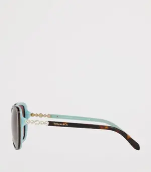 Tiffany & Co. Acetate Round Frame Sunglasses - Blue