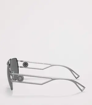 Versace Metal Medusa Aviator Sunglasses - Grey