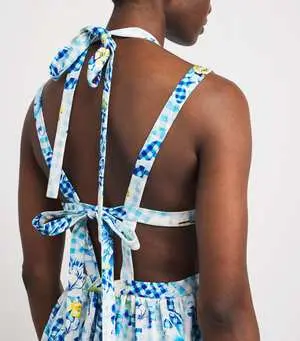 MARY KATRANTZOU Fleur De Vichy Peres Mini Dress