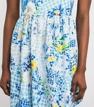 MARY KATRANTZOU Fleur De Vichy Peres Mini Dress
