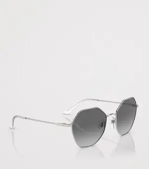VOGUE Metal Octagon Sunglasses - Silver