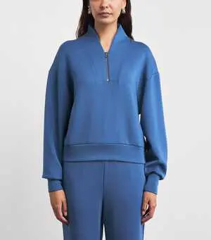 Varley Doublesoft Davidson Quarter-zip Sweatshirt - Blue
