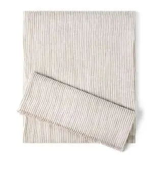 Brunello Cucinelli Linen-blend Stripe Scarf - Beige