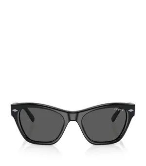 VOGUE Acetate Cat Eye Sunglasses - Black