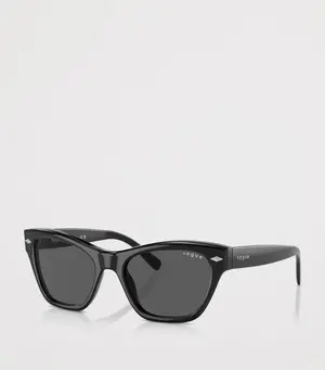 VOGUE Acetate Cat Eye Sunglasses - Black