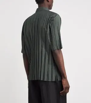 Issey Miyake Wrinkle Short-sleeve Oversized Shirt - Grey