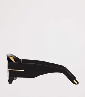 TOM FORD Acetate Bronson Aviator Sunglasses - Black