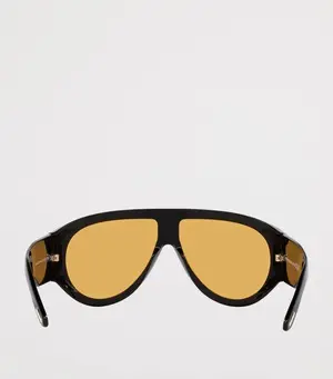 TOM FORD Acetate Bronson Aviator Sunglasses - Black